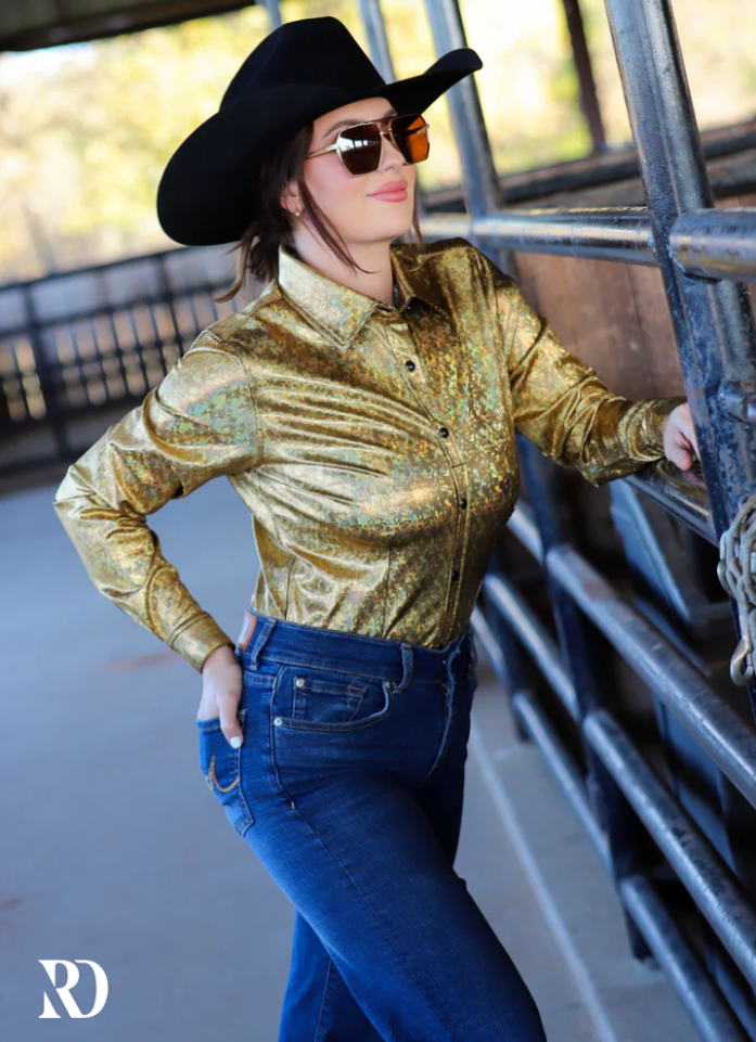 24K Gold Rodeo Shirt | Lexi's Closet Boutique & Customs